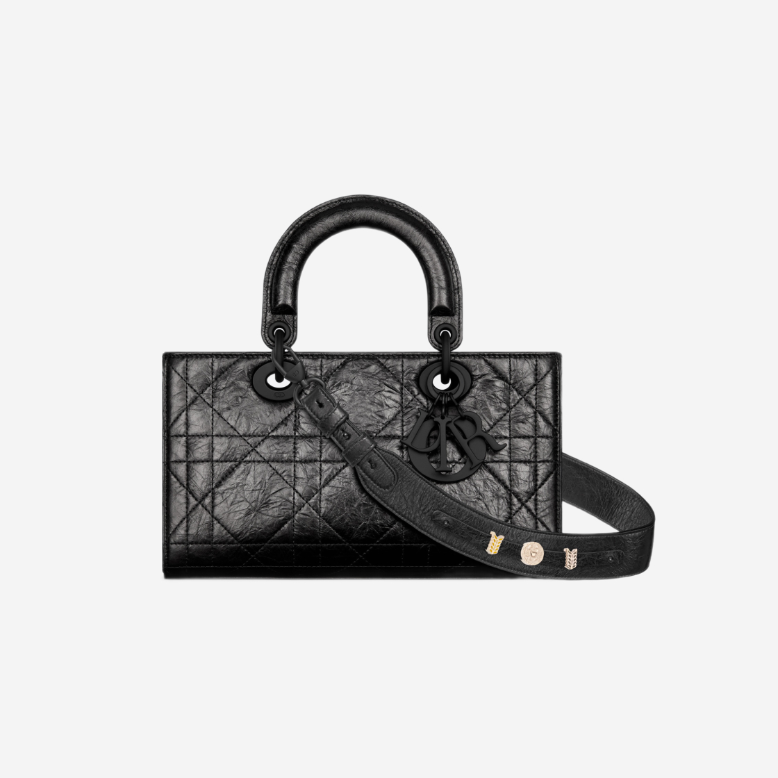 디올 레이디 D-시레 마이 ABC디올 스몰 백 매크로까나쥬 크링클 카프 스킨 블랙 | Dior | KREAM