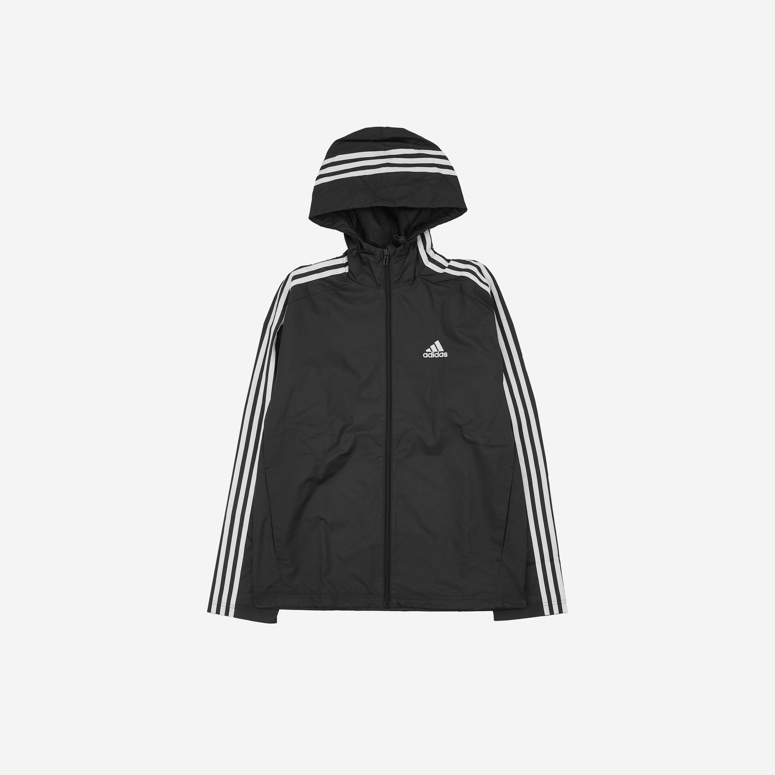아디다스 에센셜 3S 우븐 윈드브레이커 자켓 블랙 - KR 사이즈 | KREAM