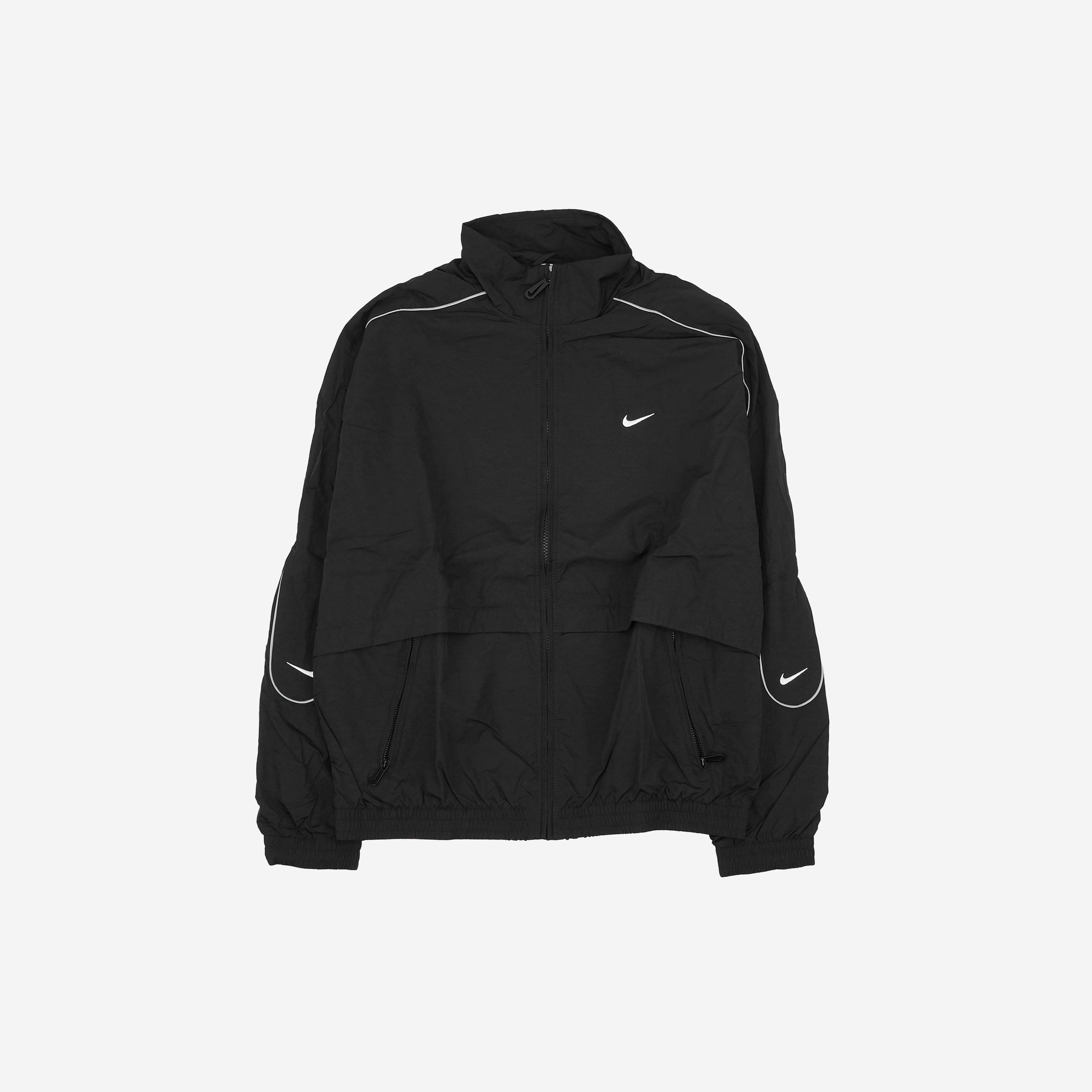 나이키 NSW 솔로 스우시 우븐 트랙 자켓 블랙 - 아시아 | KREAM