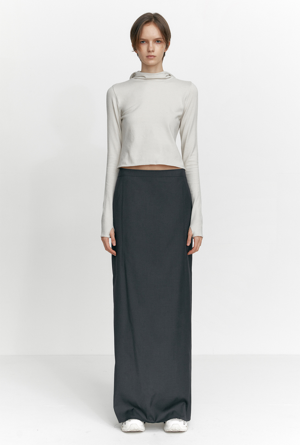 스튜디오테이블 터틀넥 후드 니트 아이보리 | STUDIOTABLE | KREAM