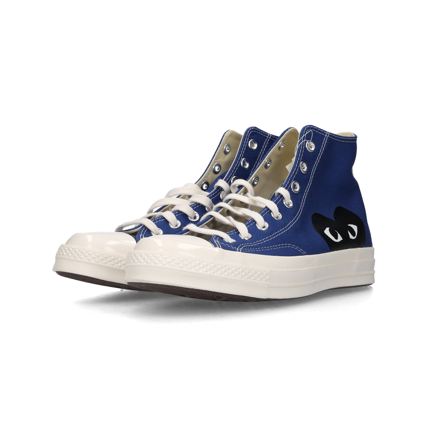 컨버스 x 플레이 꼼데가르송 척 70 하이 블루 쿼츠 | KREAM