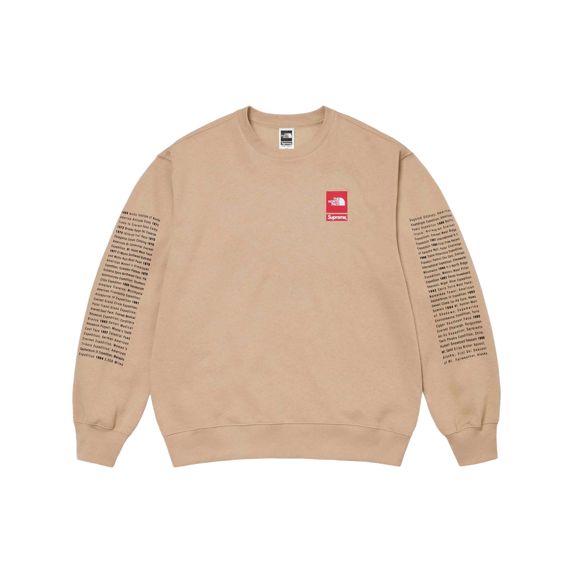슈프림 x 노스페이스 크루넥 카키 - 24SS | Supreme | KREAM