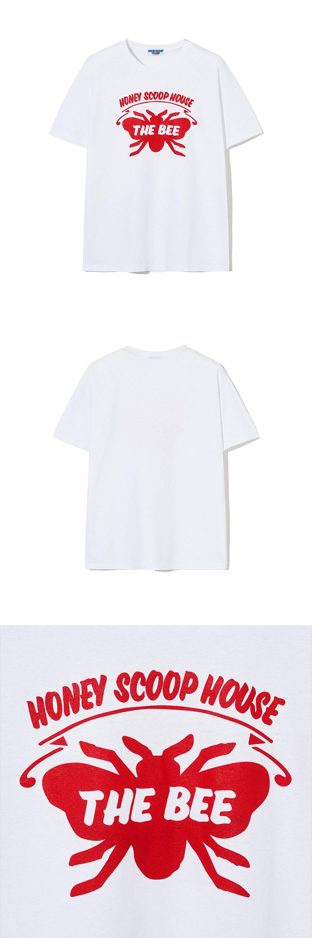 허니스쿱하우스 허니 비 티셔츠 화이트 | Honey Scoop House | KREAM