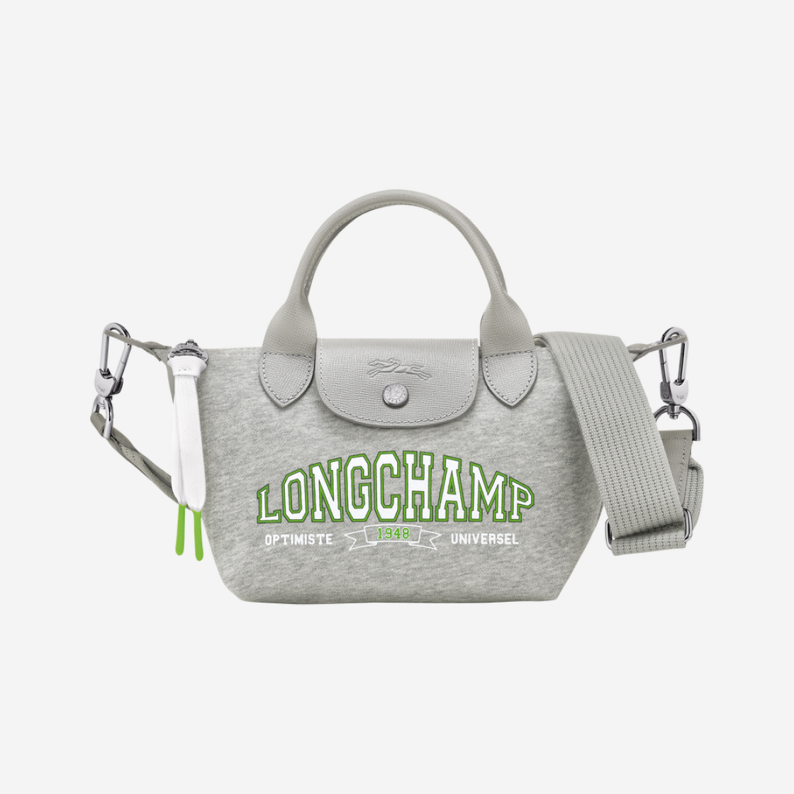 롱샴 르 플리아쥬 컬렉션 탑 핸들백 XS 캔버스 그레이 | Longchamp | KREAM