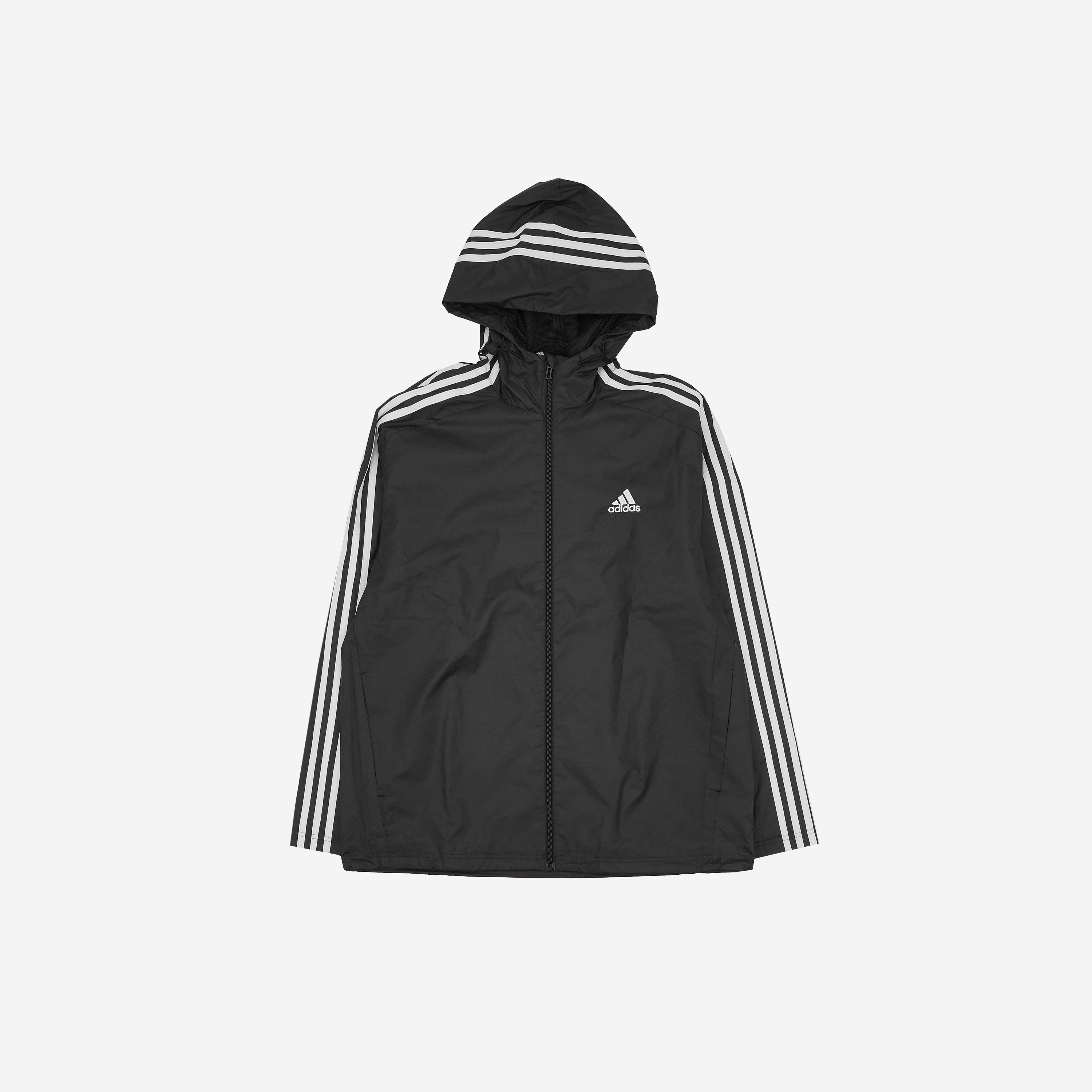 아디다스 에센셜 3S 우븐 윈드브레이커 자켓 블랙 - KR 사이즈 | KREAM