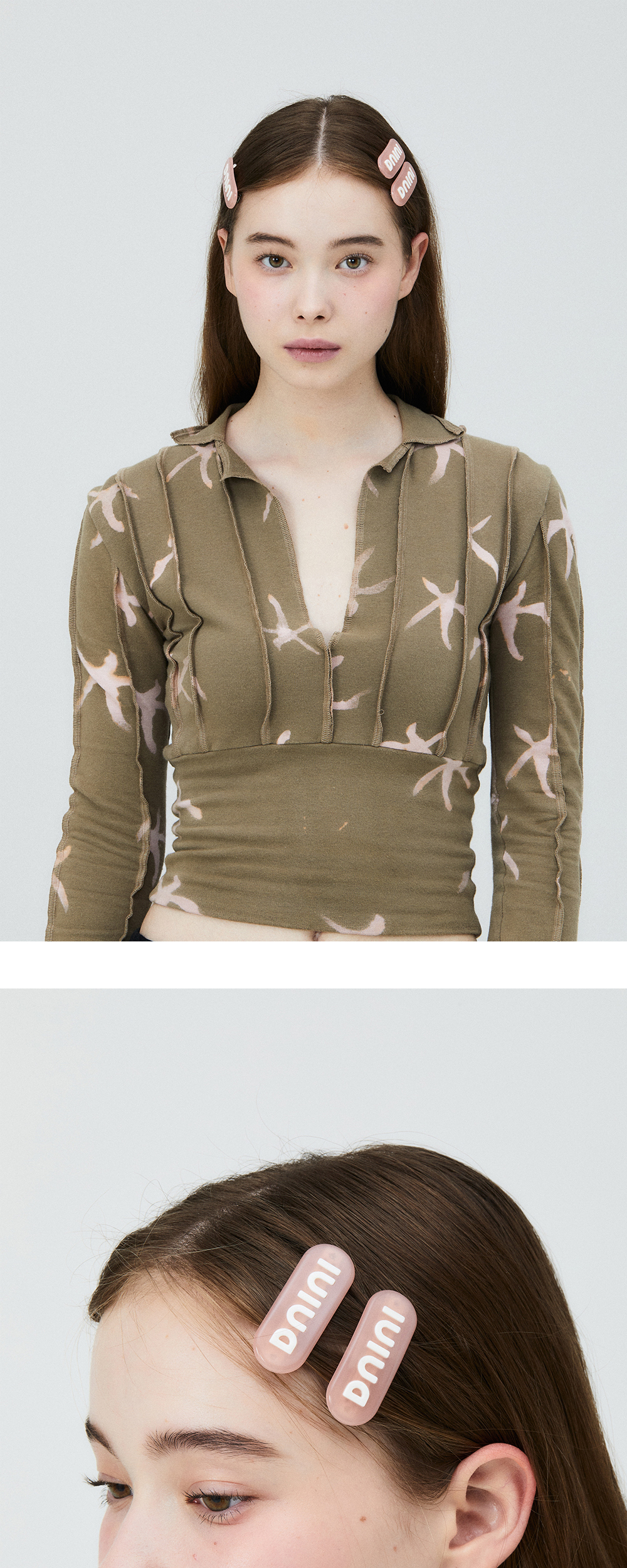 드니니 로고 헤어핀 핑크 | DNINI | KREAM