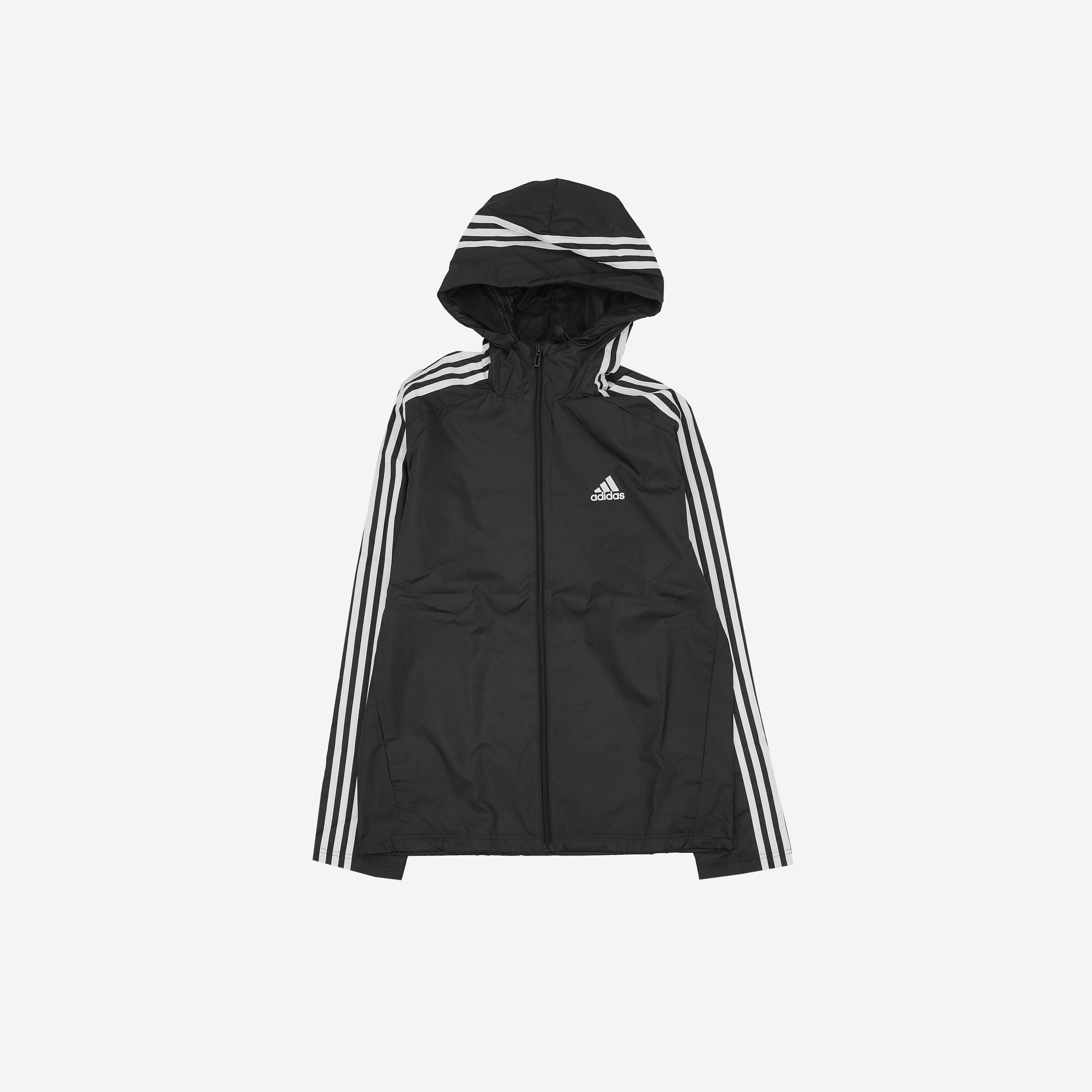 아디다스 에센셜 3S 우븐 윈드브레이커 자켓 블랙 - KR 사이즈 | KREAM