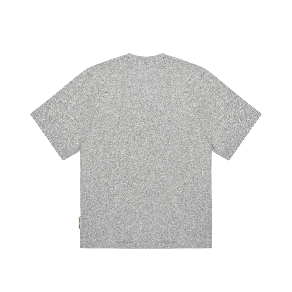 이피티 엠브로이드 로고 티셔츠 멜란지 그레이 | EPT | KREAM