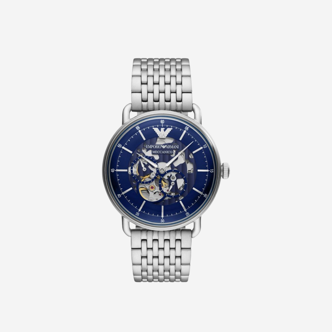 엠포리오 아르마니 43mm 스테인리스 스틸 블루 실버 | Emporio Armani | KREAM