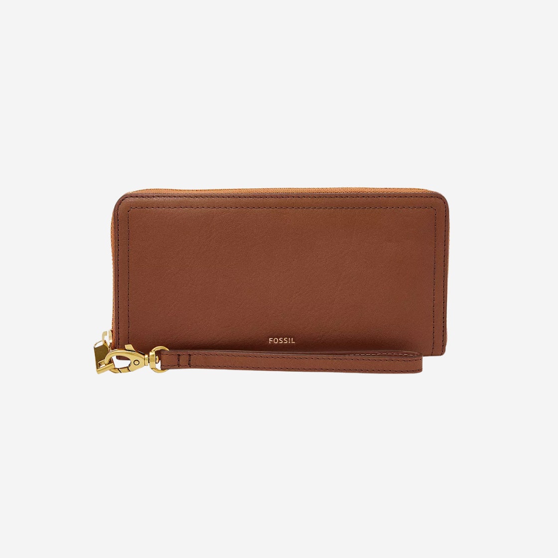 파슬 로건 레더 RFID 집 어라운드 클러치 지갑 브라운 | Fossil | KREAM