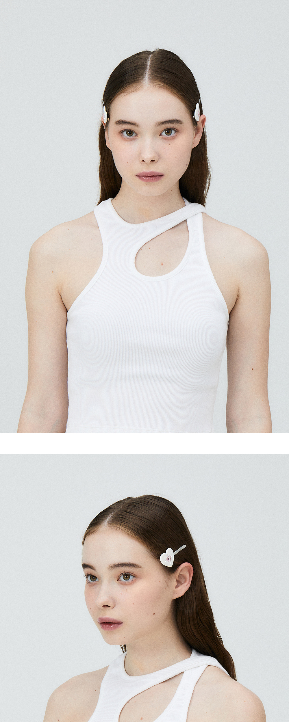 드니니 하트 헤어핀 화이트 | DNINI | KREAM