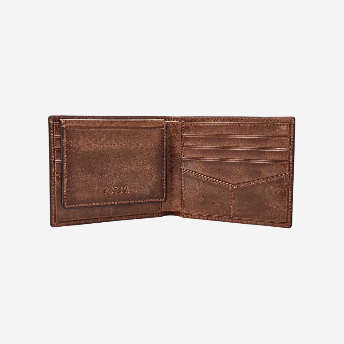 파슬 데릭 레더 RFID 패스케이스 브라운 | Fossil | KREAM
