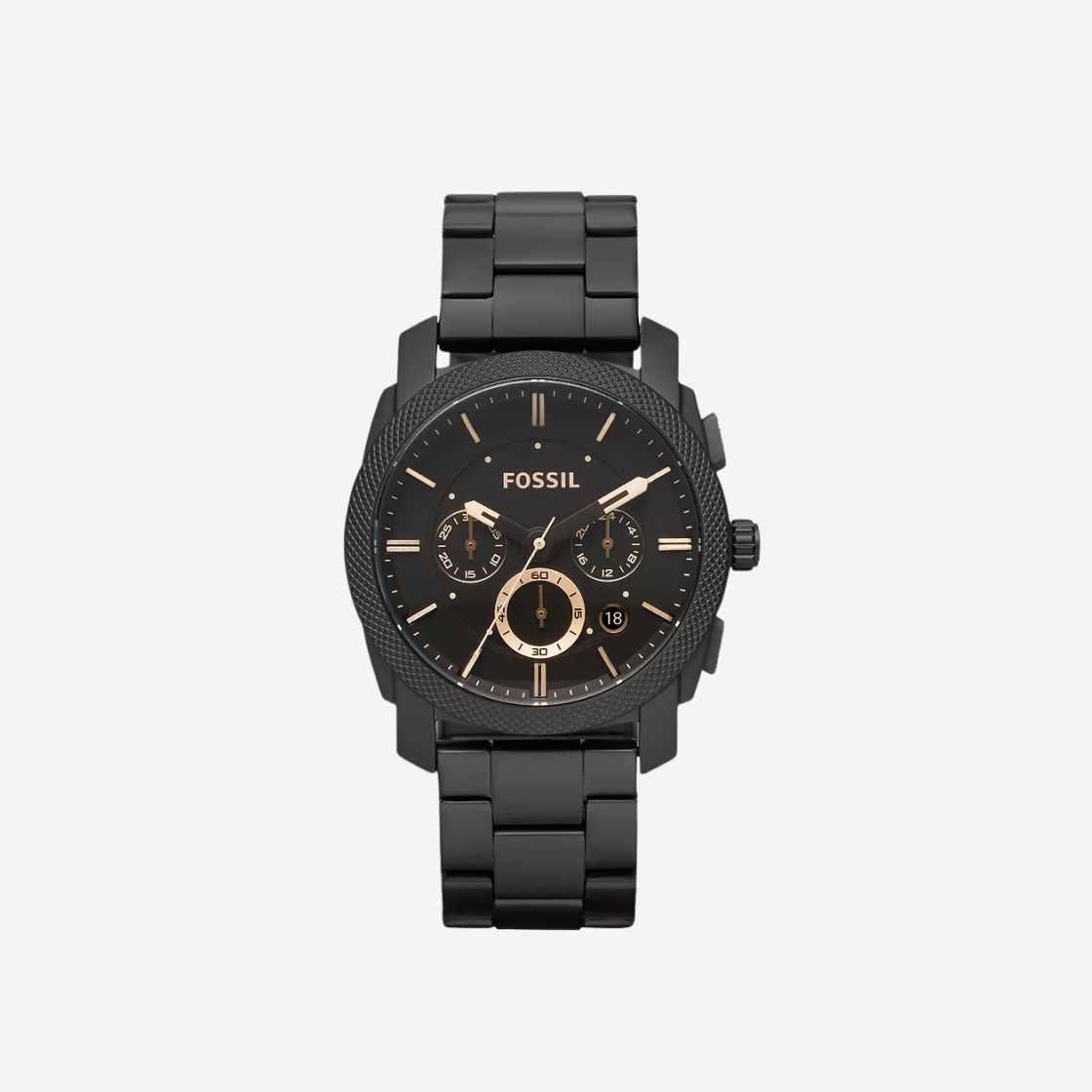 파슬 머신 미드 사이즈 쿼츠 크로노그래프 42mm 스테인리스 스틸 블랙 | Fossil | KREAM