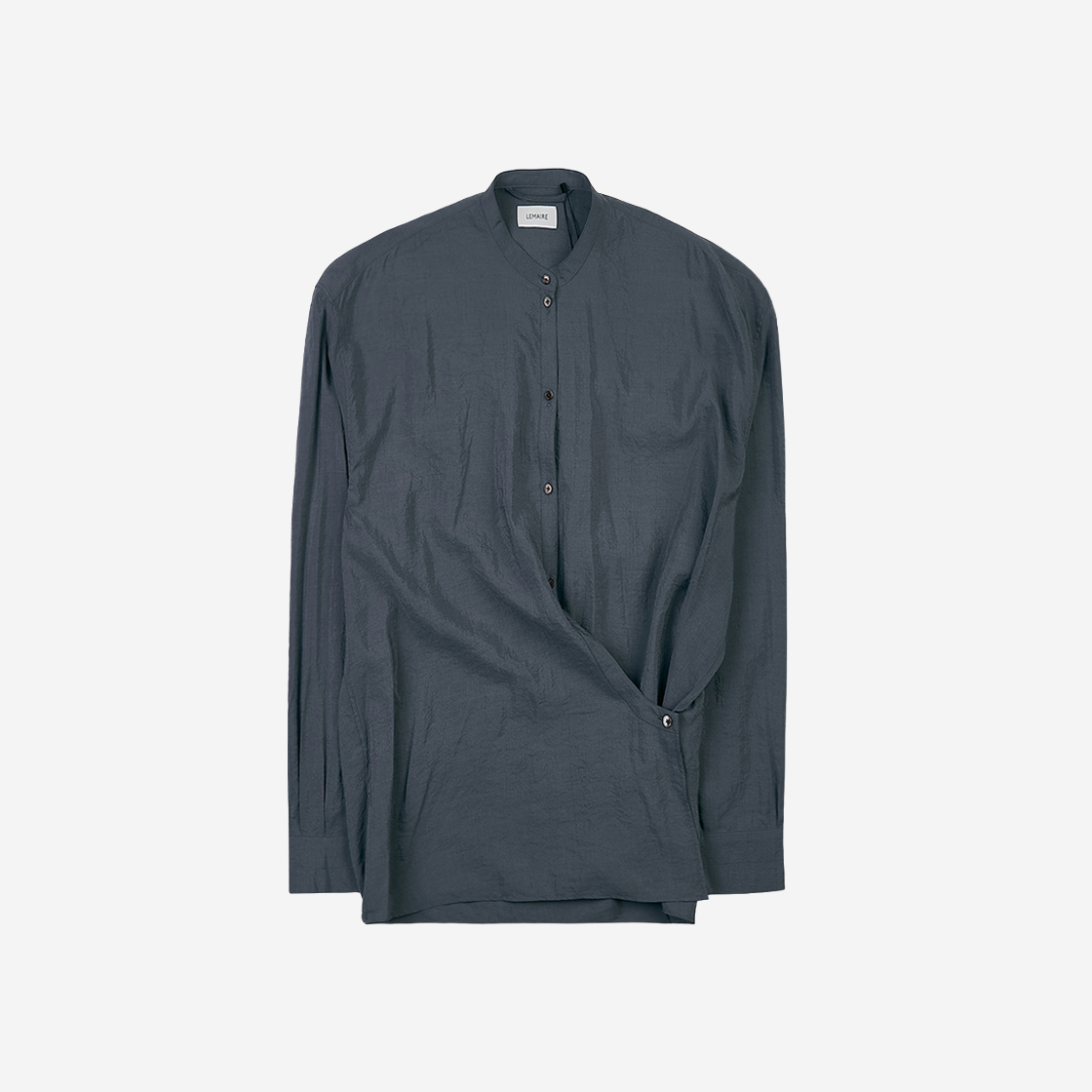 (W) 르메르 오피스 칼라 트위스트 셔츠 알루미늄 | Lemaire | KREAM