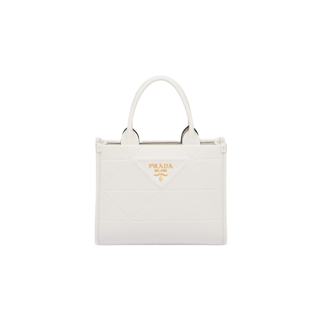 프라다 미니 프라다 심볼 레더 백 스티칭 화이트 | Prada | KREAM