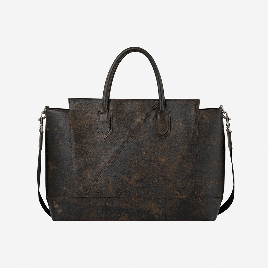 웨이비니스 시그니처 라인 레더 빅 토트백 앤틱 브라운 | Waviness | KREAM