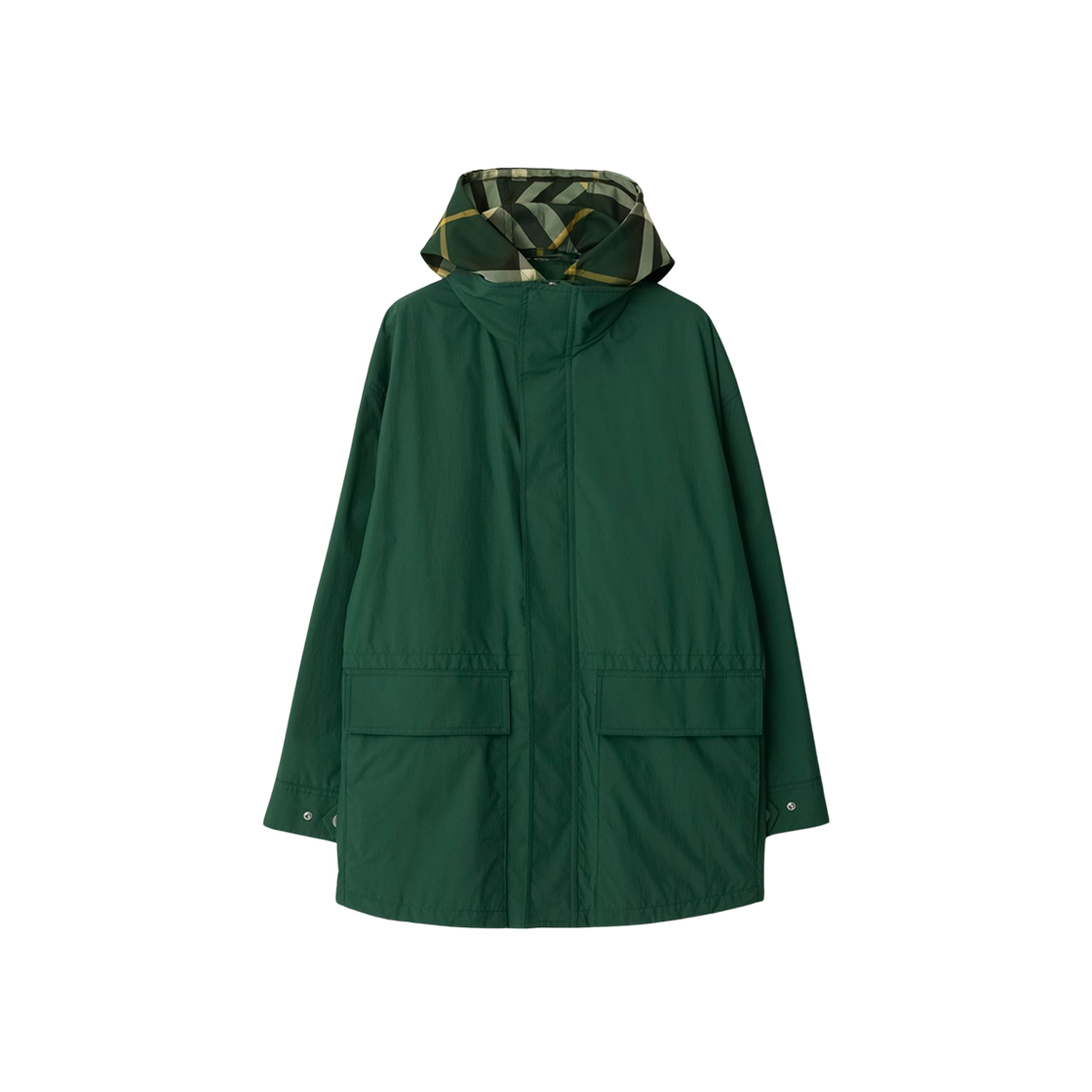 (W) 버버리 체크 후드 나일론 자켓 아이비 | Burberry | KREAM