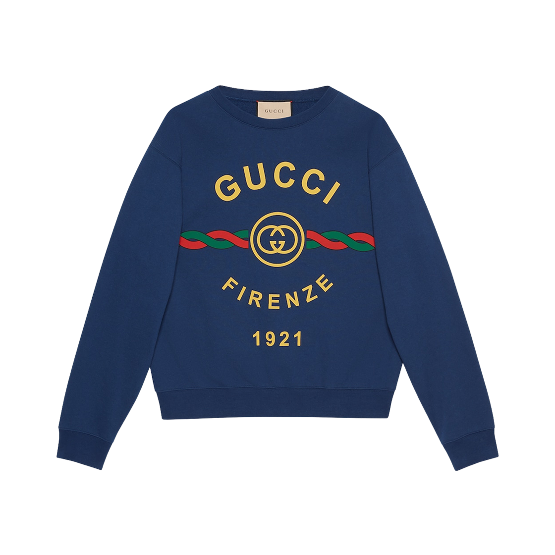 구찌 코튼 피렌체 1921 스웨트셔츠 블루 | Gucci | KREAM