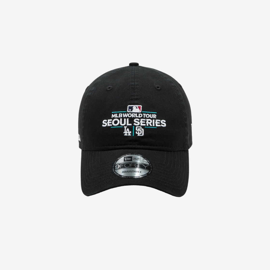 뉴에라 9포티 언스트럭쳐 MLB 서울 시리즈 LA 다저스 x 샌디에이고 파드리스 블랙 화이트 | New Era | KREAM