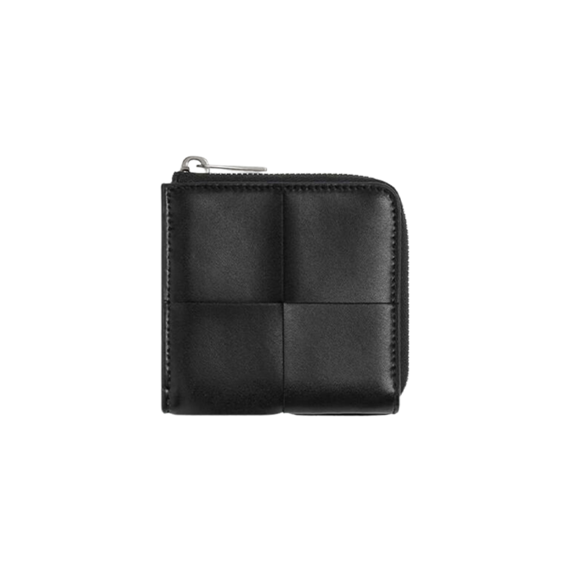보테가 베네타 카세트백 스퀘어 컴팩트 지퍼 어라운드 지갑 블랙 | Bottega Veneta | KREAM