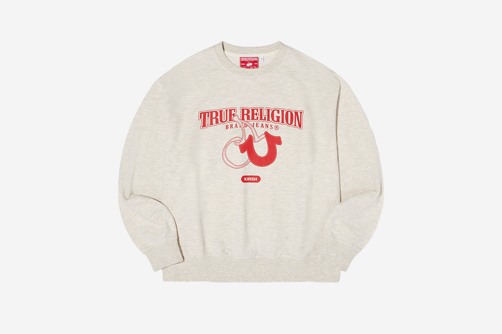 트루릴리젼 x 키르시 로고 그래픽 스웨트 셔츠 오트밀 | True Religion | KREAM