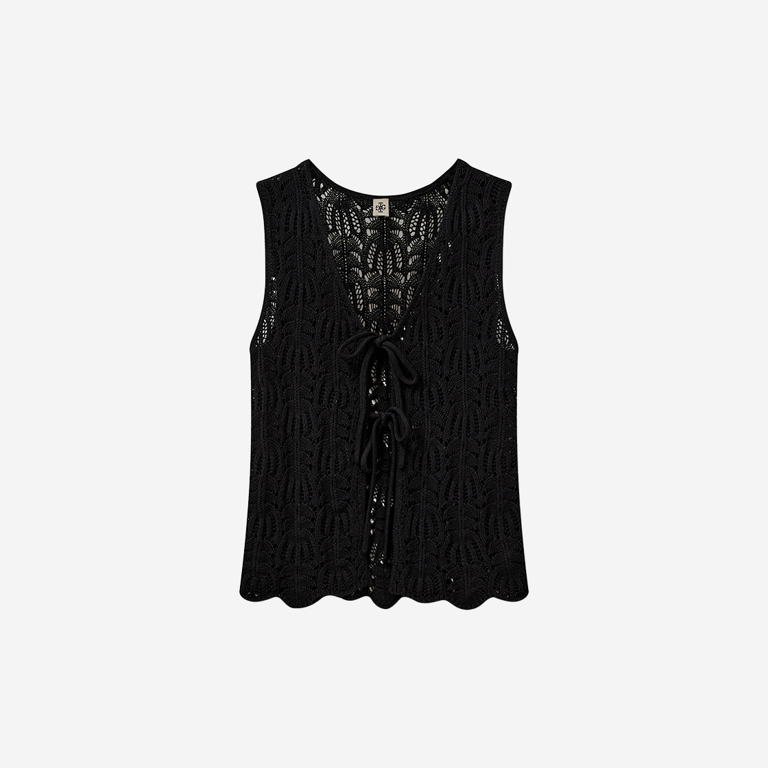 더가먼츠 우먼 이집트 크로셰 베스트 블랙 | The Garment | KREAM