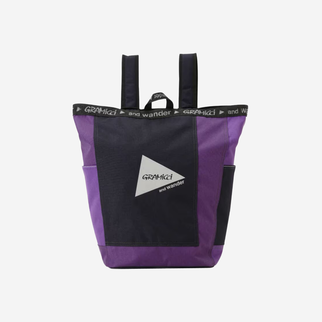 앤드원더 x 그라미치 멀티 패치워크 투웨이 팩 멀티 퍼플 | And Wander | KREAM