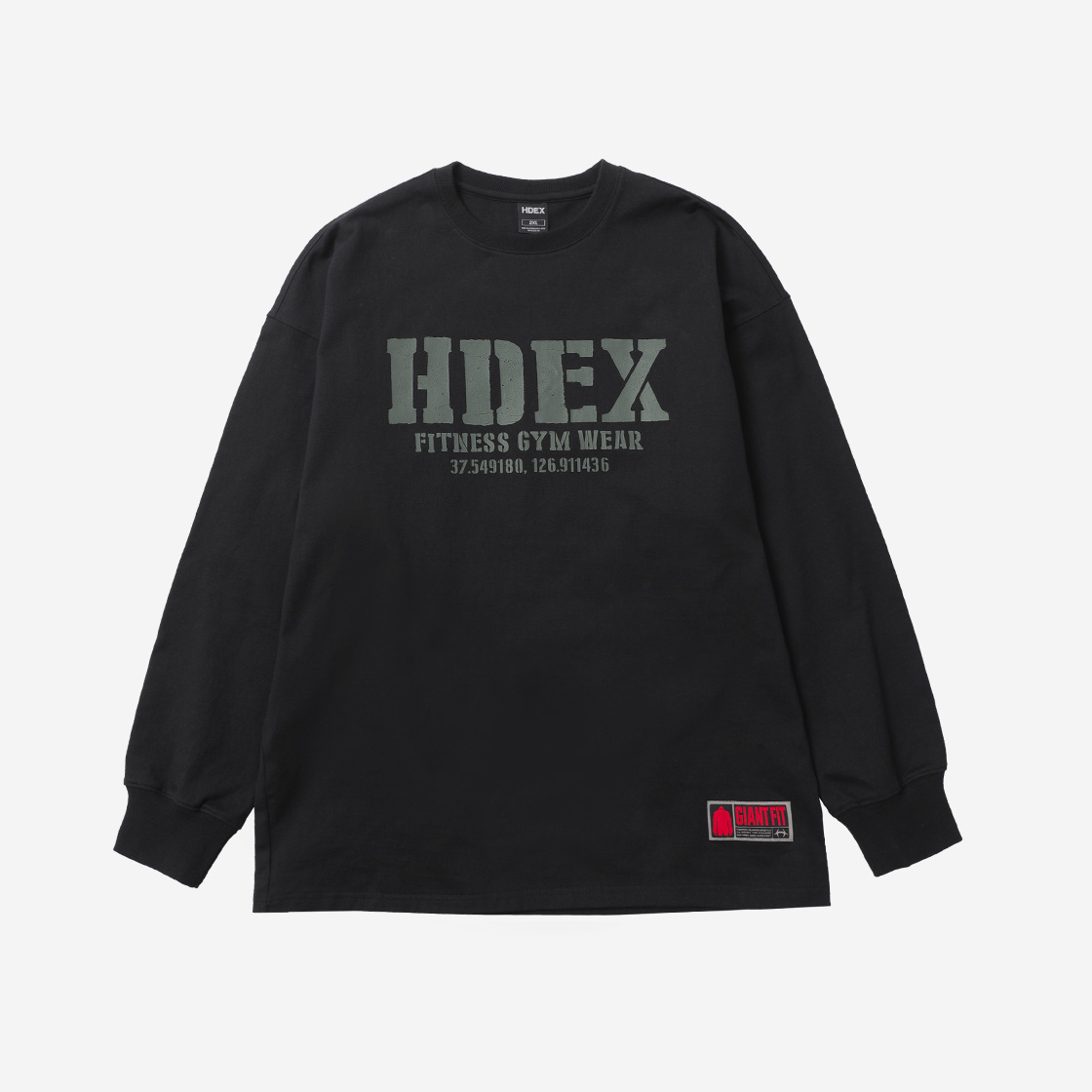 에이치덱스 코어 자이언트핏 롱 슬리브 블랙 | HDEX | KREAM