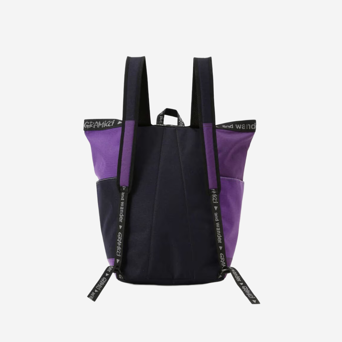 앤드원더 x 그라미치 멀티 패치워크 투웨이 팩 멀티 퍼플 | And Wander | KREAM