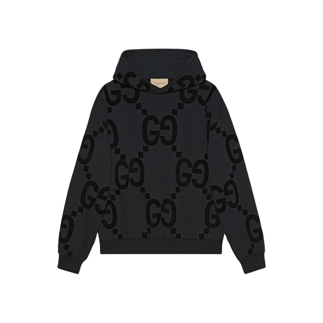 구찌 GG 플록드 프린트 코튼 플리스 스웨트셔츠 블랙 | Gucci | KREAM