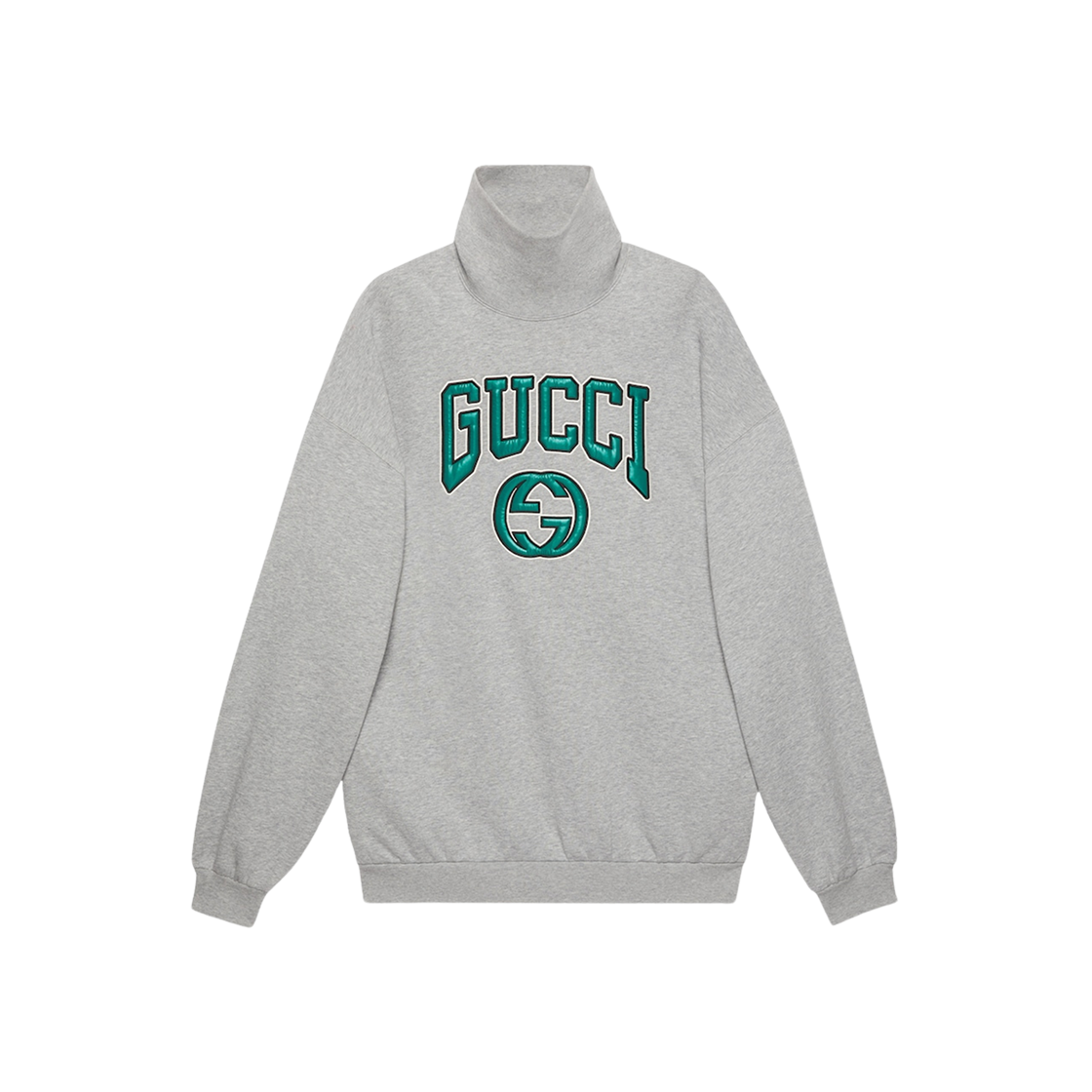 (W) 구찌 저지 스웨트셔츠 자수 그레이 | Gucci | KREAM