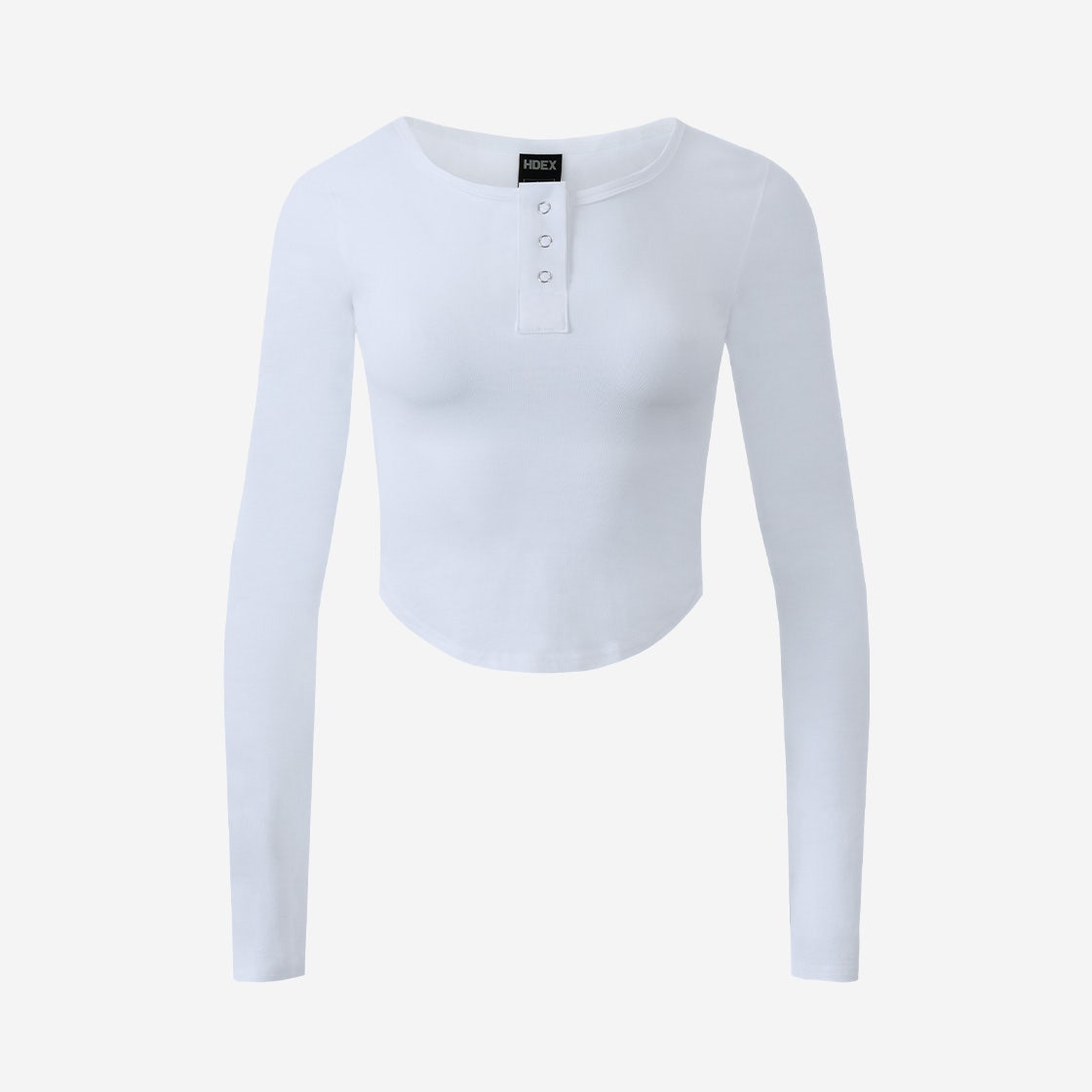 에이치덱스 우먼스 스냅 라운드 크롭 롱 슬리브 화이트 | HDEX | KREAM
