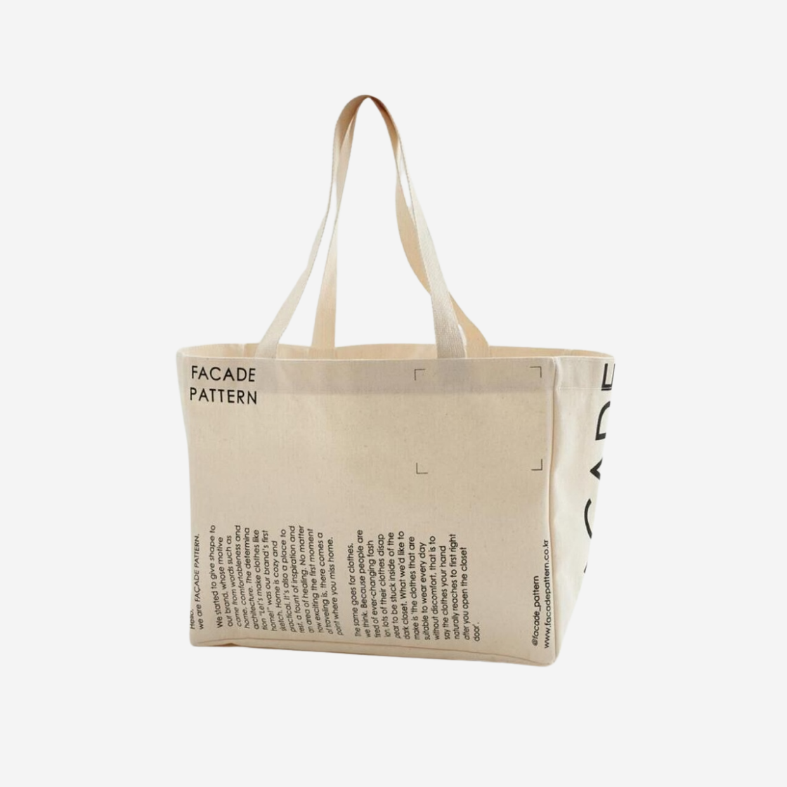 파사드 패턴 파사드 캔버스백 에크루 | Facade Pattern | KREAM