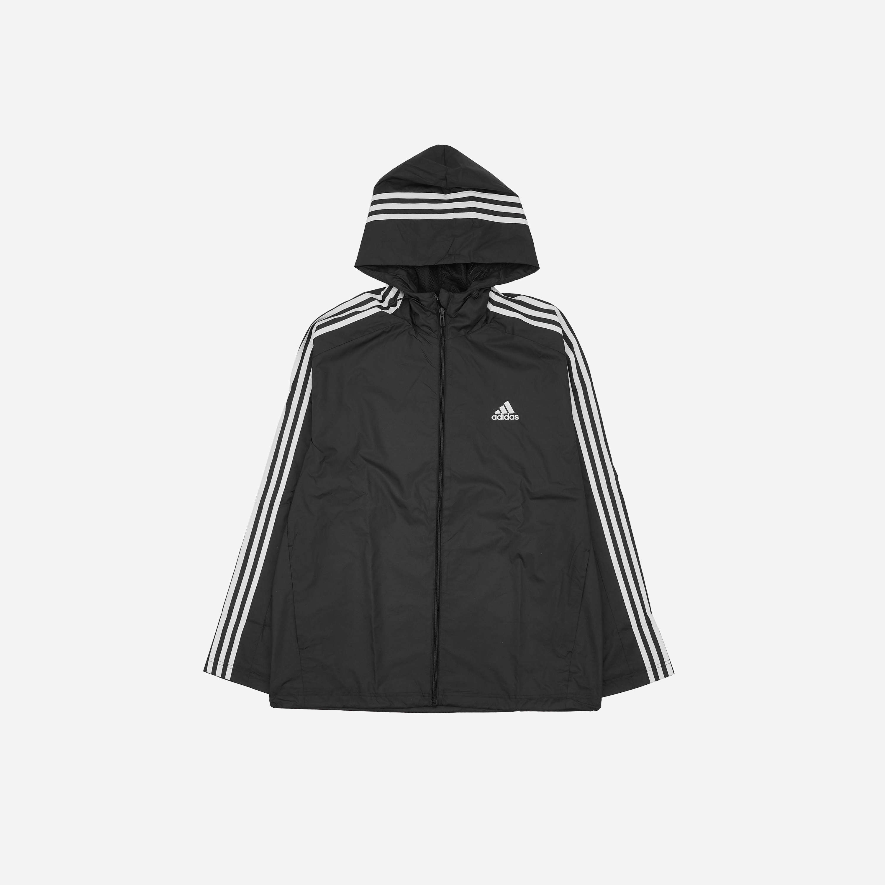 아디다스 에센셜 3S 우븐 윈드브레이커 자켓 블랙 - KR 사이즈 | KREAM