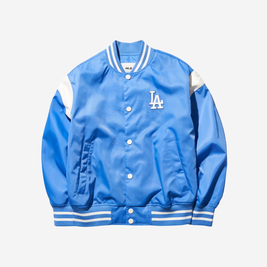MLB 서울 시리즈 나일론 베이직 숄더 배색 바시티 자켓 LA 다저스 블루 | MLB | KREAM