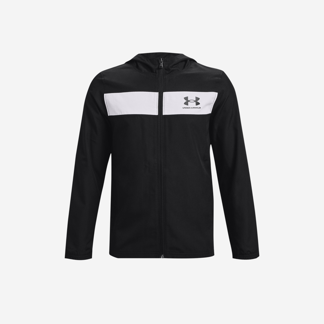 키즈 언더아머 스포츠스타일 윈드브레이커 블랙 화이트 Under Armour Kream