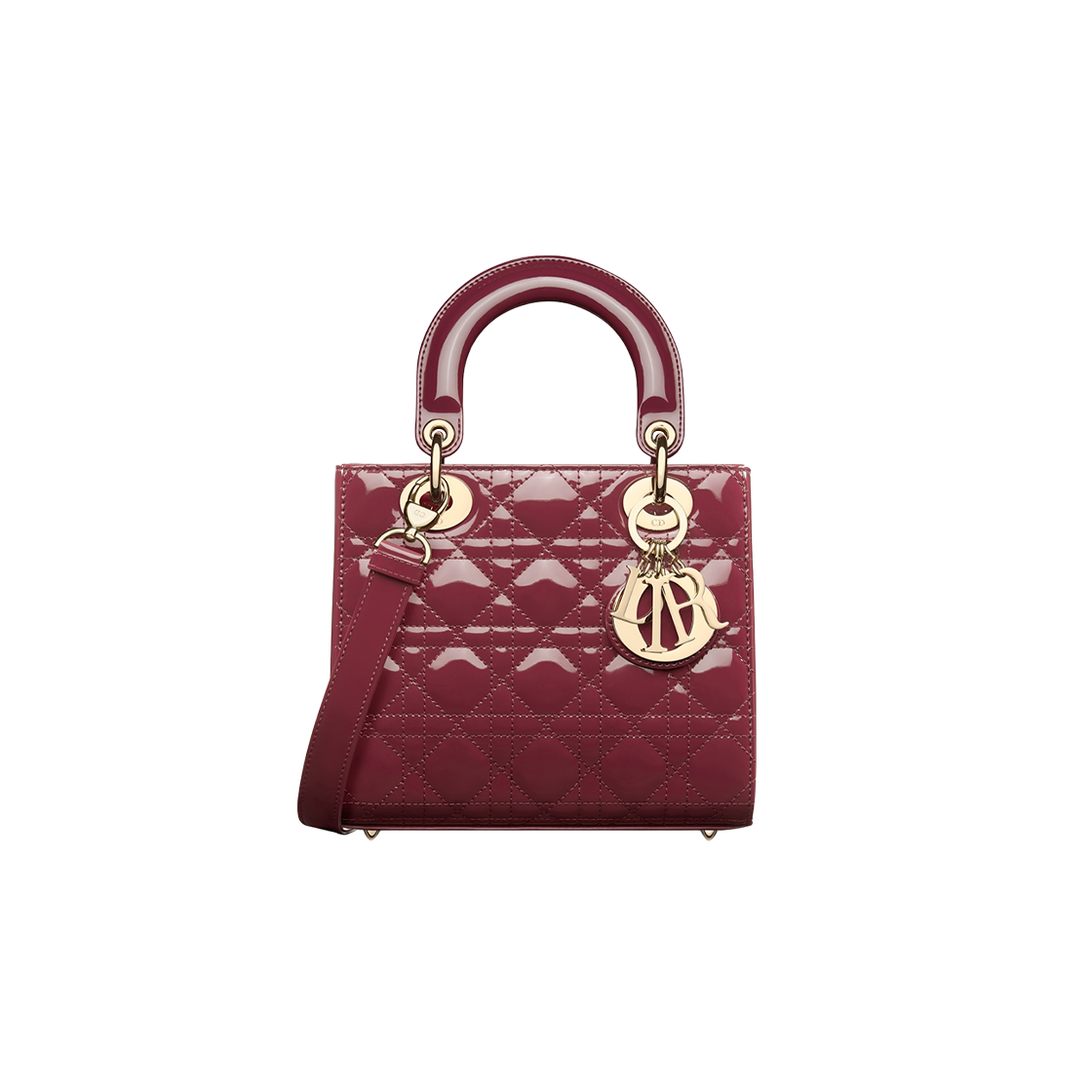 디올 스몰 레이디 백 딥 푸시아 페이턴트 | Dior | KREAM