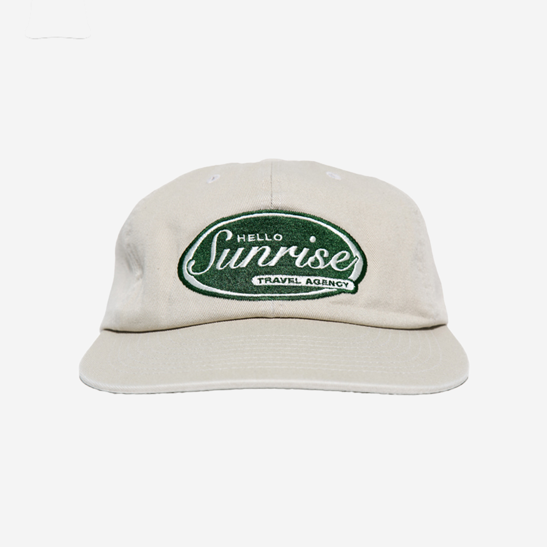 헬로선라이즈 오벌 로고 6패널 캡 베이지 | Hello Sunrise | KREAM
