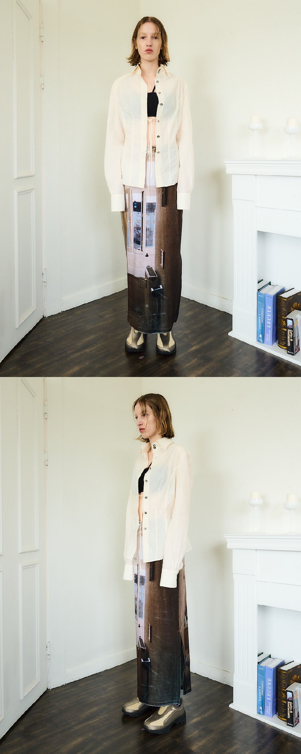 씬 나일론 스티치 셔츠 아이보리 | SEEN | KREAM