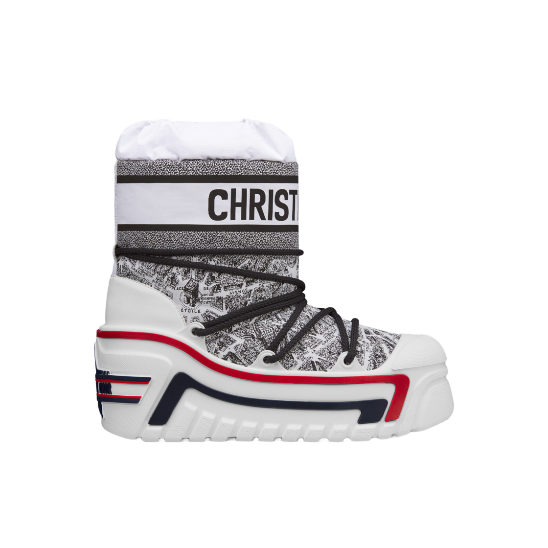 (W) 디올알프스 아프레 스키 부츠 화이트 블랙 플랜 파리 샤이니 나일론 | Dior | KREAM