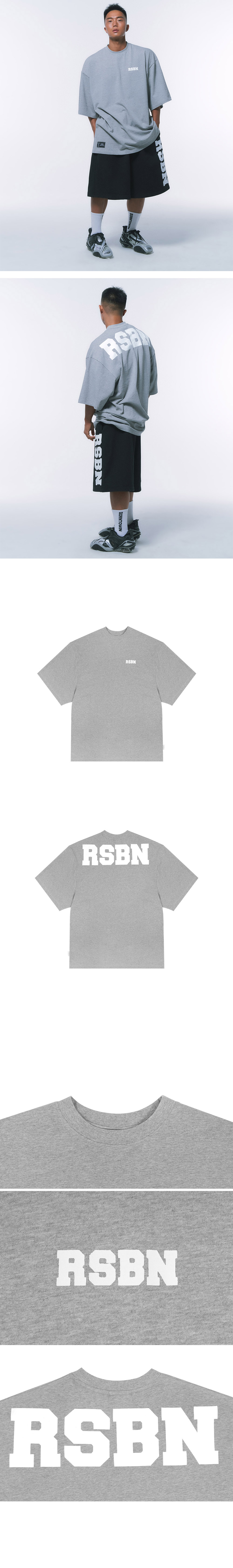 본투윈 RSBN 오버핏 티셔츠 멜란지그레이 | BORN TO WIN | KREAM