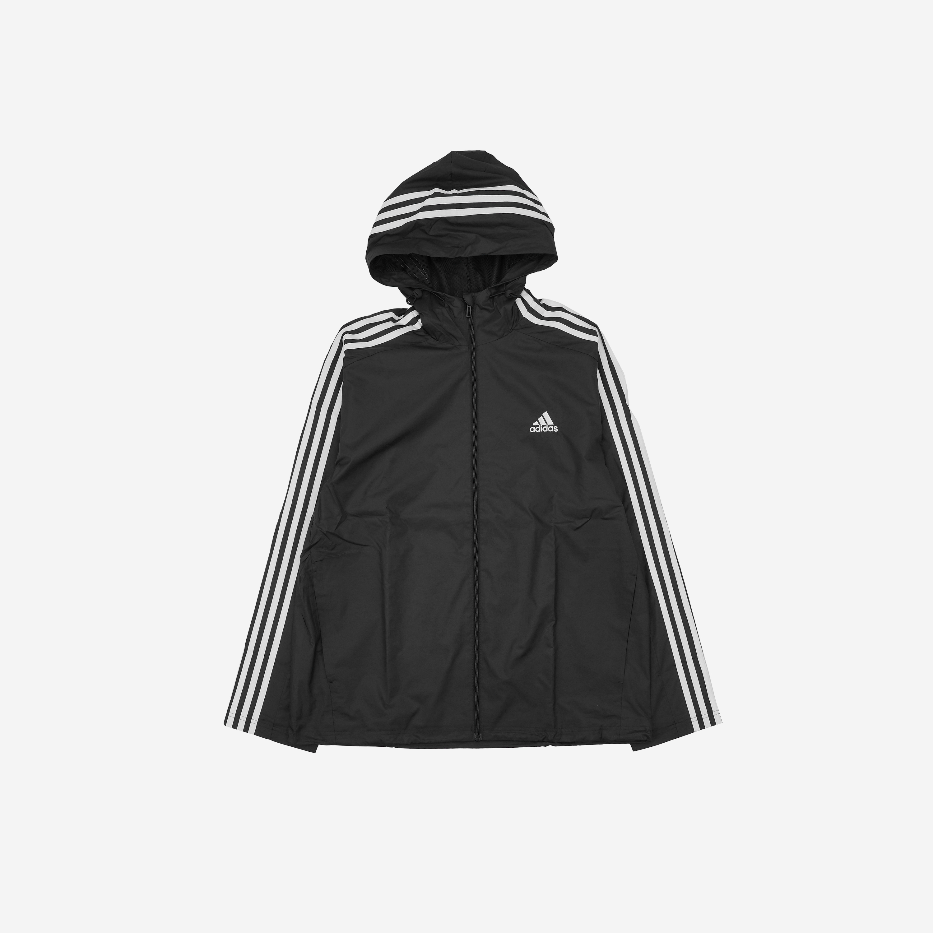 아디다스 에센셜 3S 우븐 윈드브레이커 자켓 블랙 - KR 사이즈 | KREAM