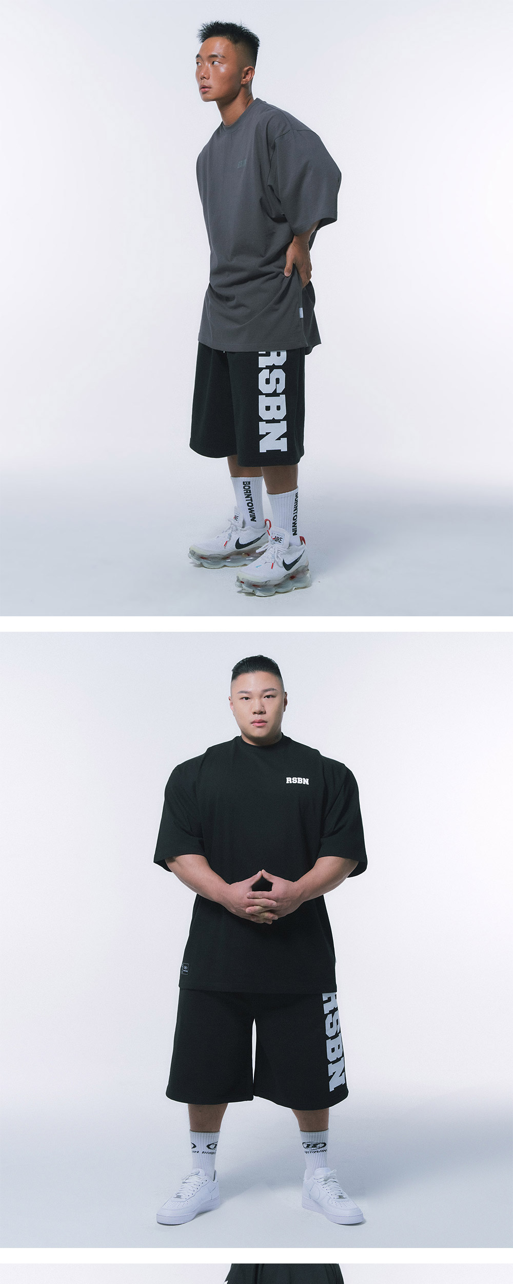 본투윈 RSBN 하프 팬츠 롱 Ver 블랙 | BORN TO WIN | KREAM