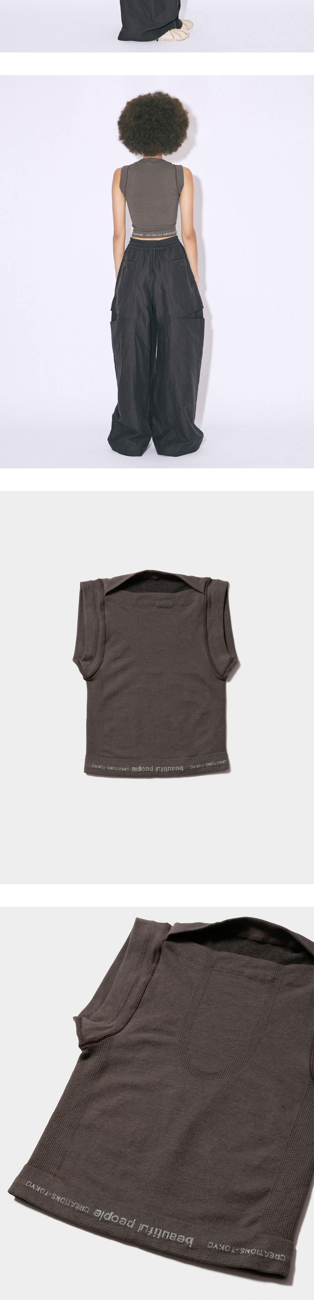 뷰티풀피플 x 와코루 맨 우먼 BP 박서 탑 다크 브라운 | Beautiful People | KREAM