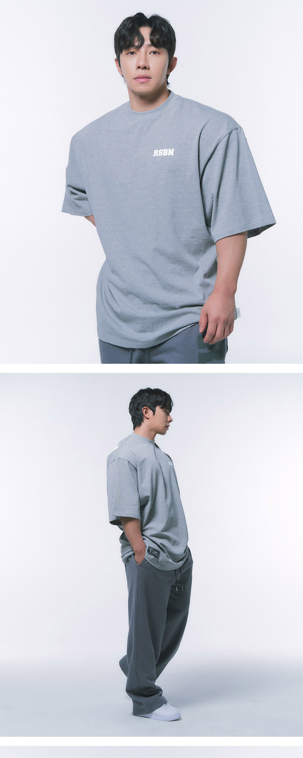 본투윈 RSBN 오버핏 티셔츠 멜란지그레이 | BORN TO WIN | KREAM