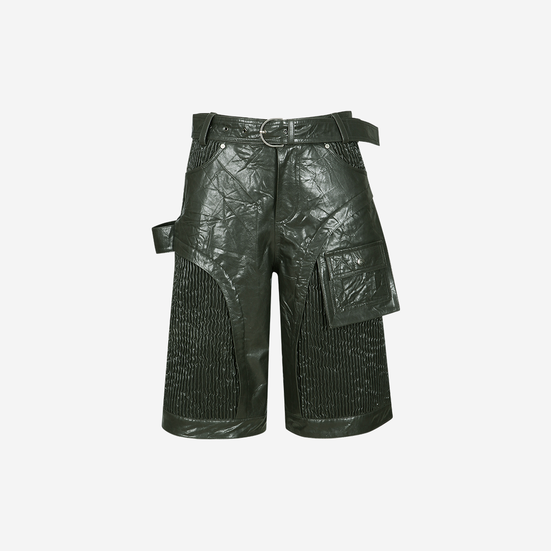 ADSB 앤더슨벨 선버드 패널 레더 숏 팬츠 그레이 | ADSB ANDERSSON BELL | KREAM