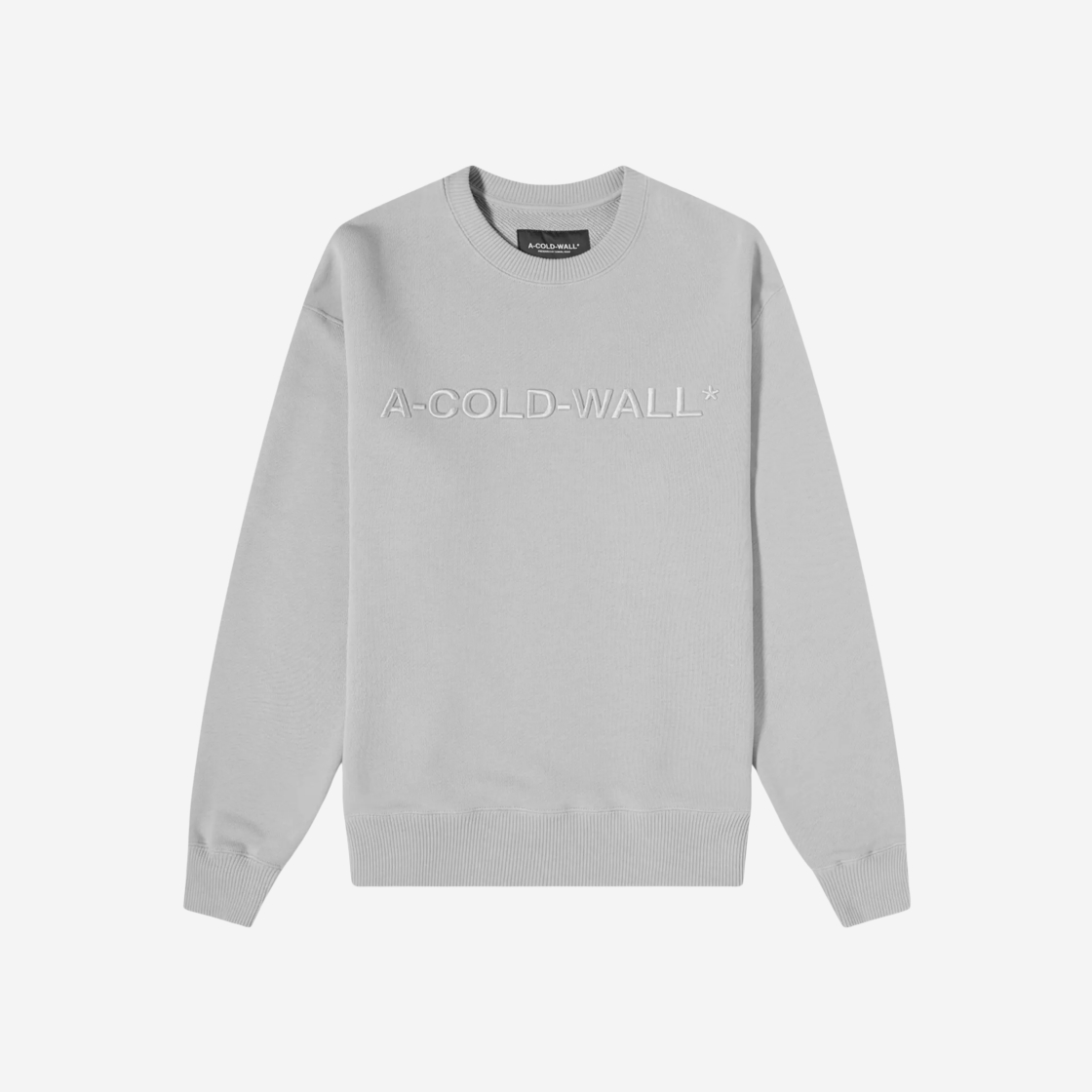어콜드월 로고 크루 스웨트셔츠 그레이 | A Cold Wall | KREAM