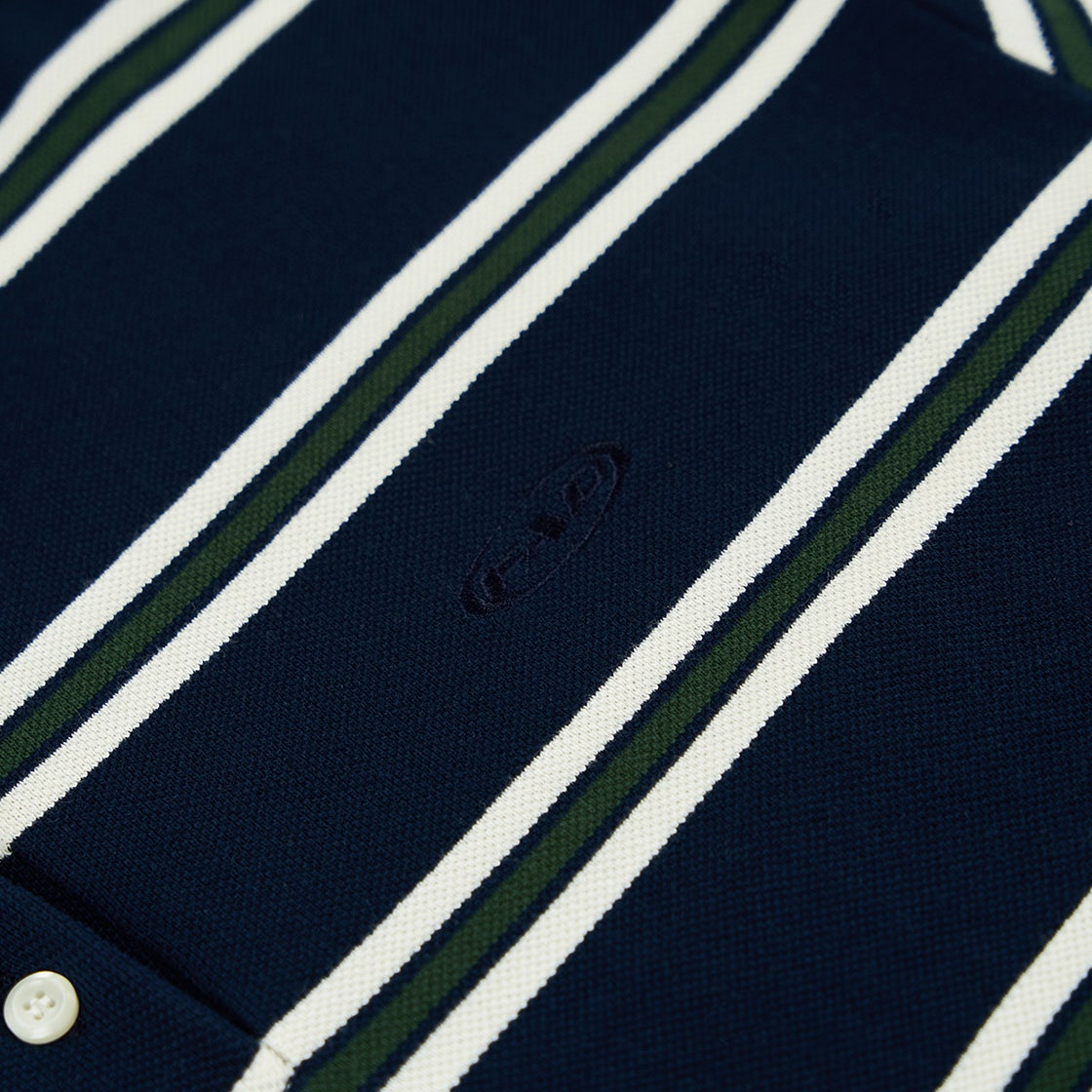 에프에이디 스트라이프 피케 셔츠 네이비 | FAD | KREAM