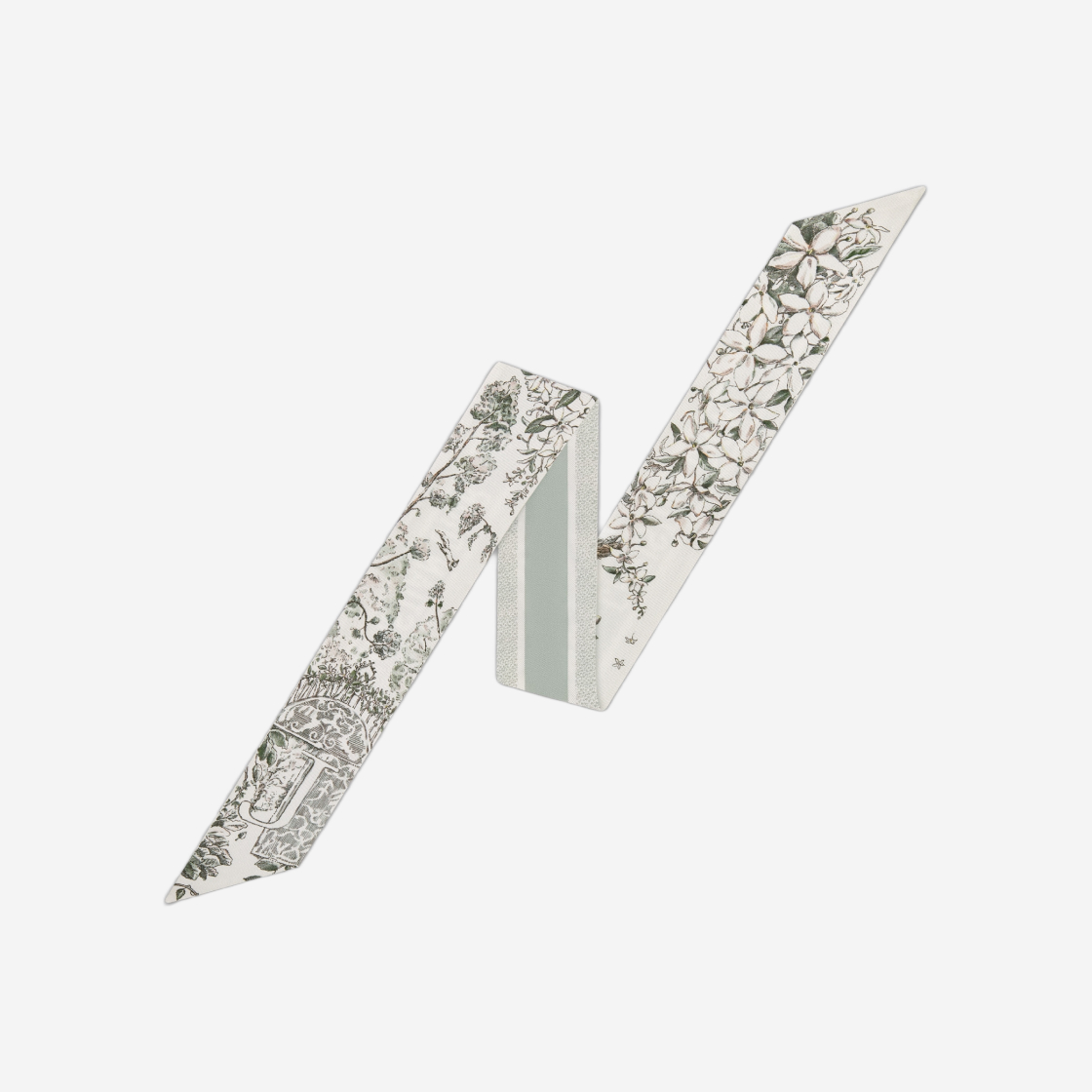 (W) 디올 ABC디올 J 자스민 쟈뎅 블랑 미차 스카프 아이보리 멀티컬러 실크 트윌 | Dior | KREAM