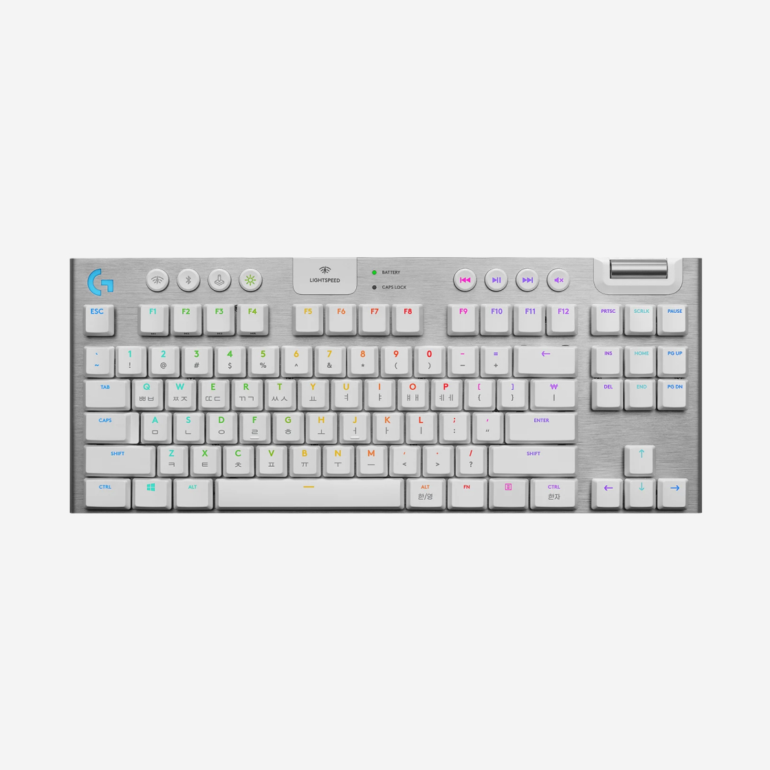 로지텍 G913 텐키리스 라이트스피드 무선 RGB 기계식 게이밍 키보드 갈축 화이트 (국내 정식 발매 제품) | Logitech ...